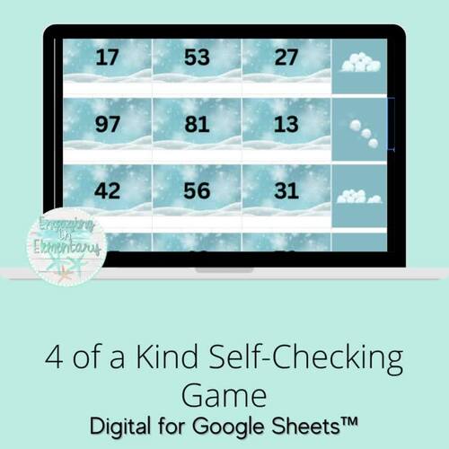 Prime Composite 4 of a Kind Self-Checking Game for Google Sheets
