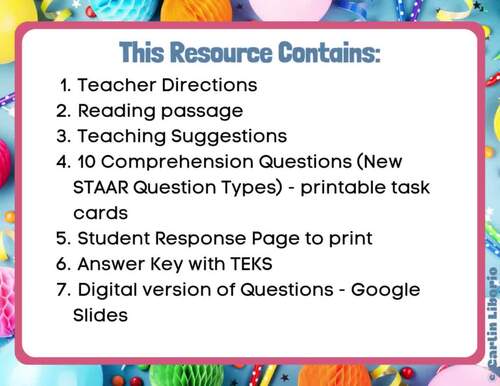 3rd Gr.-Reading Comprehension- Fiction- STAAR New Question Types-Set #1