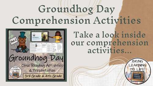 Groundhog Day Close Reading Passage & Comprehension Activities | 3rd ...