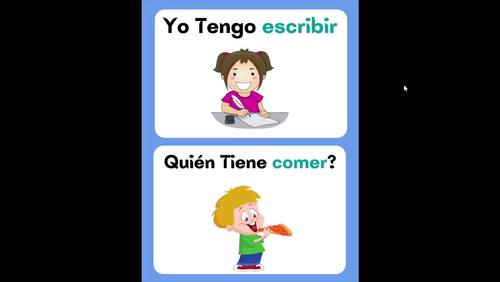 I Have, Who Has? Spanish Verbs Flashcard Game for kids to learn Verbs ...