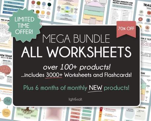 Whole Shop Therapy Worksheets Bundle, 70% OFF - Limited time only