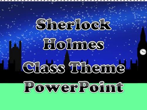 Sherlock Holmes Theme PowerPoint ( Soft Green ) by The TOTY Class