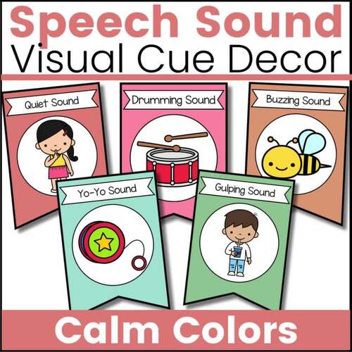 Speech Sound Visual Cues Banner - Speech Room Decor - Articulation Decor