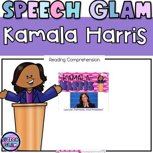 All About Kamala Harris (Biography Books and Worksheets) by Speech Glam