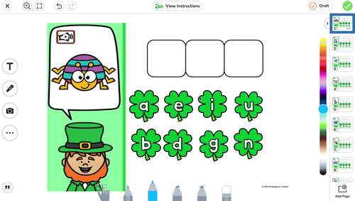 Build CVC Words Preloaded Seesaw™ Activity by Kindergarten is Sweet