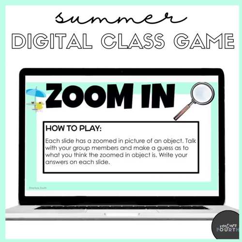 SUMMER-THEMED DIGITAL CLASSROOM GAME | ZOOM IN | END OF THE YEAR