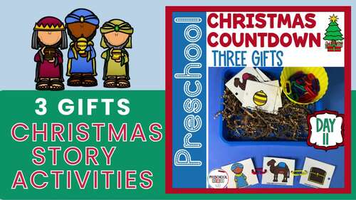 Christian Christmas Activities - 3 Gifts by Preschool SOS | TPT