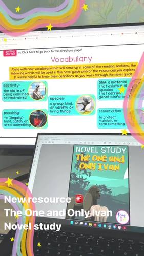 The One and Only Ivan Novel Study Reading Comprehension by MagiCore