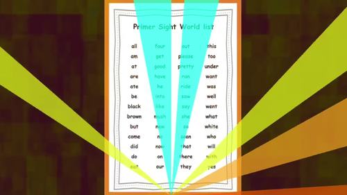 sight word rainbow color lieracy craft activity : Pre-Primer and Primer ...