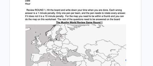 Muslim World Review Game | 3-Round Team Challenge with Map, Sorting ...