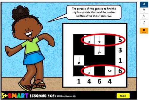 RHYTHM & CLUES Music Math Boom Cards Summer Music Rhythm Addition Puzzles