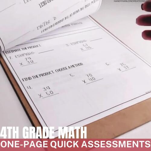 Go Math 4th Grade Chapter 1 - 13 Math Assessments by Handy Hanlon Creations