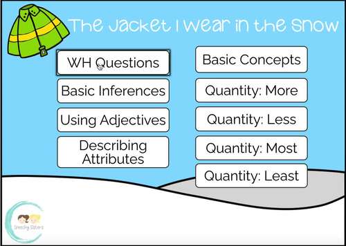 The Jacket I Wear in the Snow | Winter Book Companion | Boom Cards™