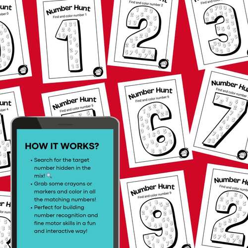 Number Hunt Fun! A Playful Way to Learn Numbers (0-9) | TPT