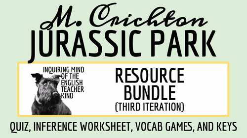 Jurassic Park Third Iteration Quiz, Worksheet, and Vocabulary Games ...