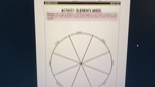 Elements of Art full Visual Arts lesson, lab, projects, worksheets, sub ...