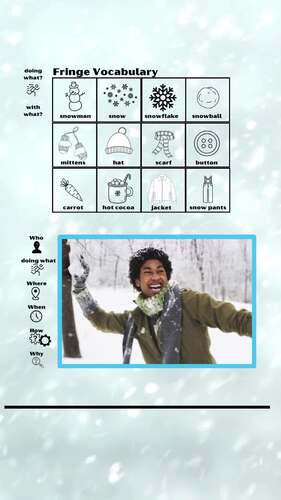 Sentence Expansion Kit with Core and Fringe Vocabulary Support- Winter ...