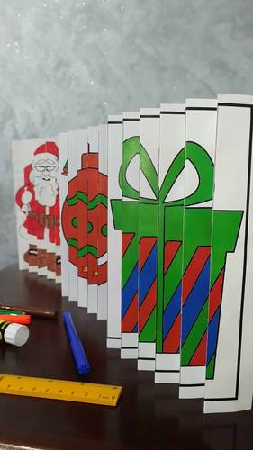 Christmas Agamograph Printable Paper Craft ,New Year 2023 Agamograph