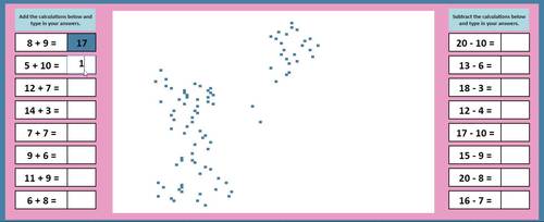 Digital Pixel Art NO PREP - Young Love Addition and Subtraction to 20