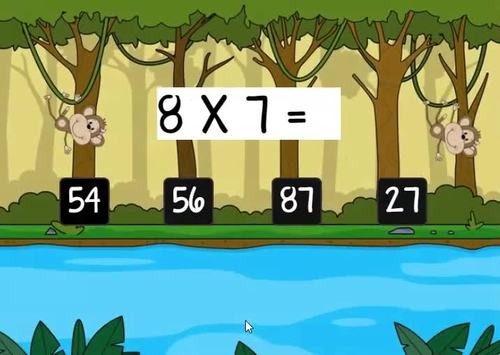 BOOM Multiplication Facts 100 Cards Jungle Monkey Scenes by Smart Teaching