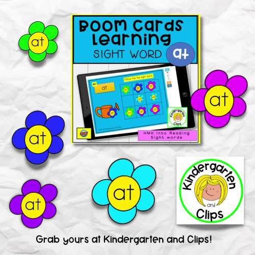 Kindergarten Sight Word AT by Kindergarten and Clips | TPT