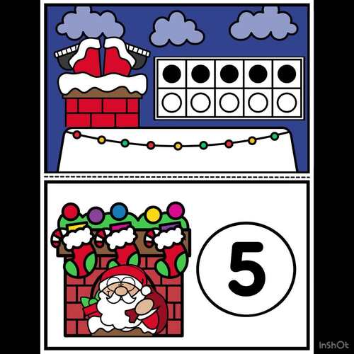 Santa Is Here Number Matching Cards | Christmas Theme | Numbers 0–20