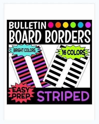 Striped | Bulletin Board Borders | Classroom Decor | Theme | Display ...