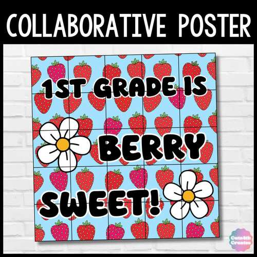 Collaborative Poster | 1st Grade is Berry Sweet! | Teamwork Coloring ...