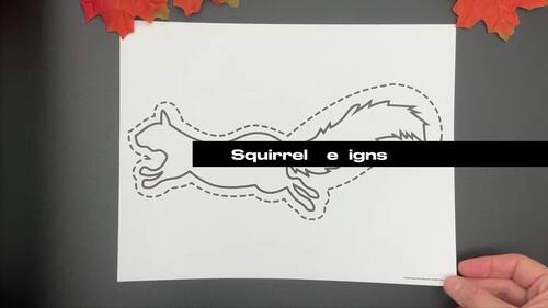 Fall Squirrel Cut-Out Templates 6 Unique Designs for Classroom Decor ...
