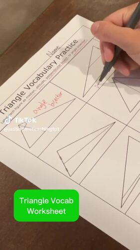 Triangle Vocabulary Geometry Worksheet - Median, Altitude, etc. | TPT