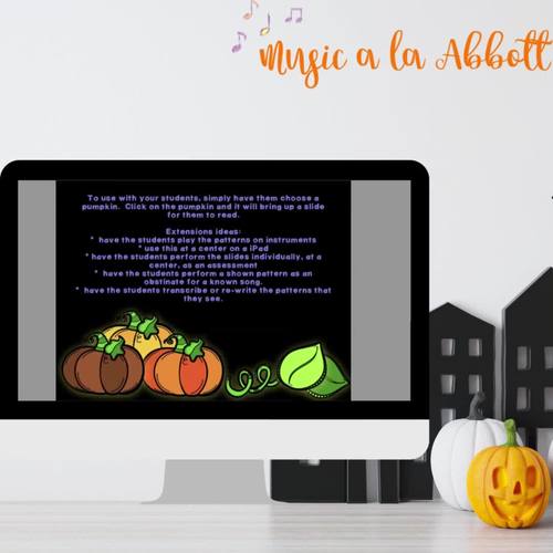 Pick-a Pumpkin Interactive Practice Game for Reading/Writing tam-ti