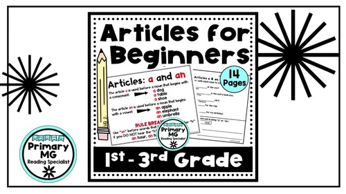 Definite and Indefinite Articles for Beginners | A | An | The | Worksheets