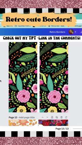 Retro Bulletin Borders by Self Love Teach | TPT