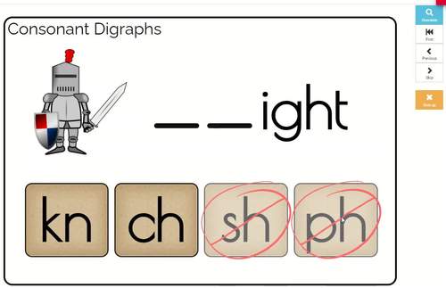 Consonant Digraphs, Initial and Final, set, Digital Task Cards (Printable)