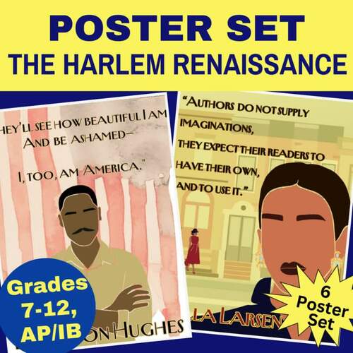 Harlem Renaissance Poster Set by Secondary ELA with MsV | TPT
