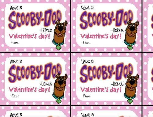 Scooby Doo Valentine's Day Gift Tag- Have a Scooby-Doo-licious ...