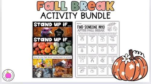 After Fall Break Activity and Game Bundle | Thanksgiving Break | TPT