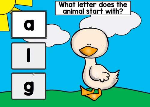 Boom Cards - Alphabet Animals by Miss Rainbow Education | TPT