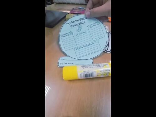 Winter Snow Globe Goals 2026 Craftivity | SEL Goal-Setting Writing Activity