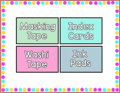 Printable Minimalist Classroom Supplies Labels, Editable Supplies Labels