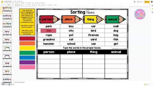 Grammar Sorts Worksheets - Print and Digital - Google Classroom | TPT