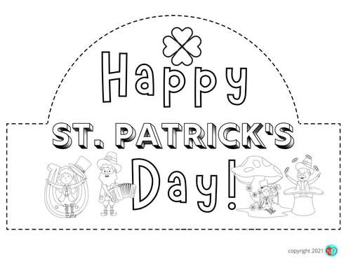 St. Patrick's Day HATS | COLOR CUT AND PASTE HAT ACTIVITY | MAKE HATS