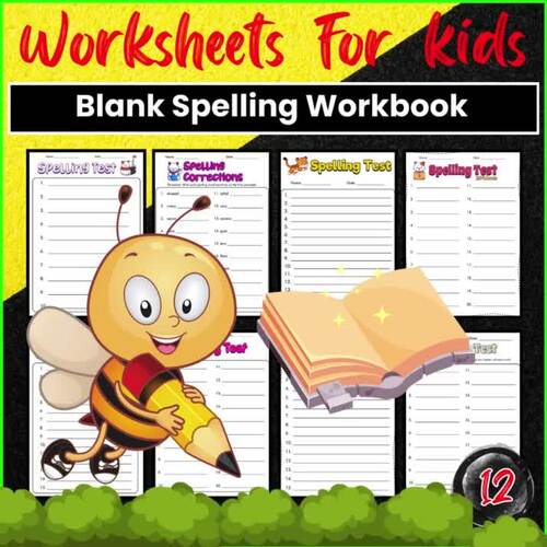 Blank Spelling Test Template Worksheets 3rd Grade by Lib Anatomy school
