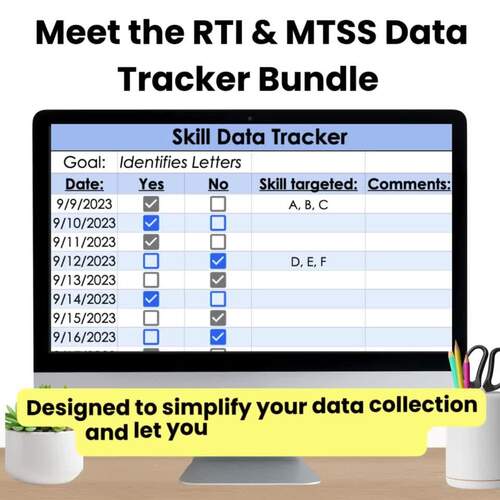 RTI & MTSS Data Tracking Resources - Printable & Digital Data ...