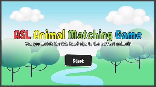 ASL Animal Matching Game | Interactive PowerPoint | Sign Language for Kids