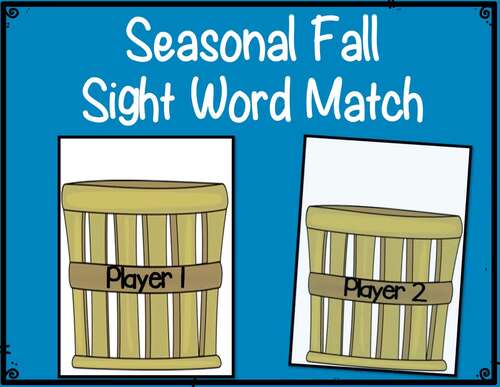 Four Seasons Sight Word Match Game Bundle by The Teaching Scene by Maureen