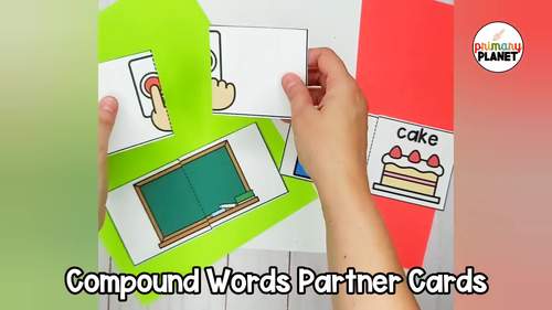 Compound Words Partner Matching Cards - Partner Pairing Cards | TPT