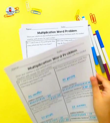 Multiplication Word Problem Worksheet by The Joy in Teaching | TpT