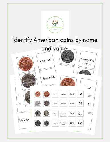Money -Identify American coins FLASHCARDS, by name and value | TPT
