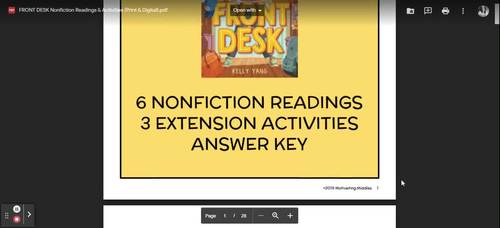 FRONT DESK by Kelly Yang BUNDLE! (Print and Digital!) | TPT